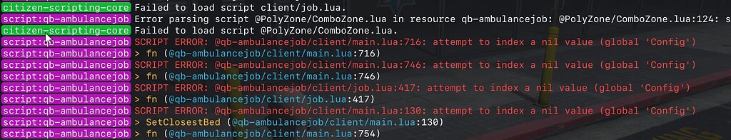 Error with qb-ambulancejob - QBCore - Cfx.re Community