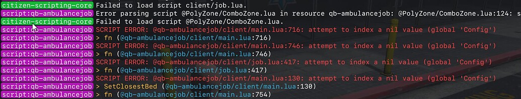 Error with qb-ambulancejob - QBCore - Cfx.re Community