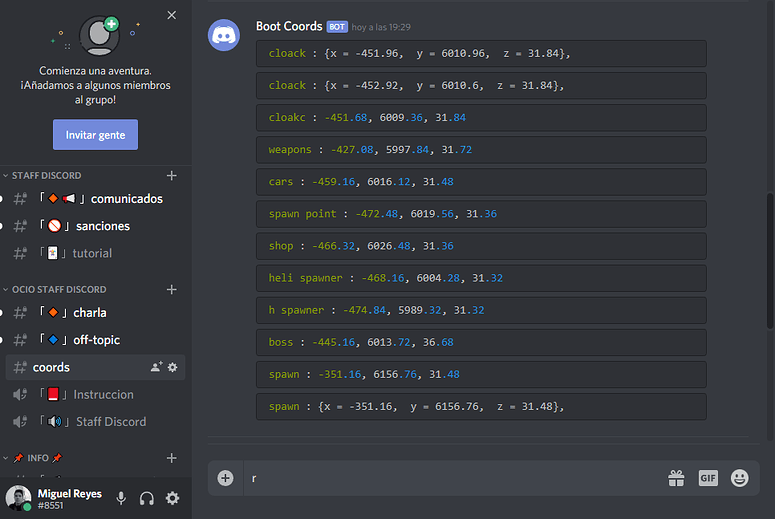 [ESX] Useful tool for pick up coords with Discord - FiveM Releases - Cfx.re Community