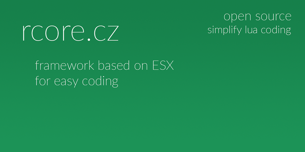 Rcore | lua framework for better coding - FiveM Releases - Cfx.re Community
