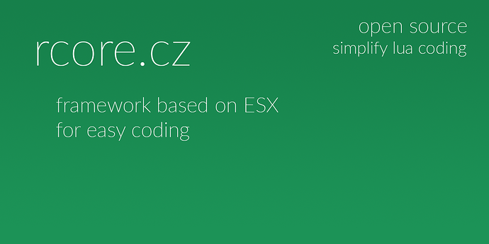 Rcore | lua framework for better coding - FiveM Releases - Cfx.re Community