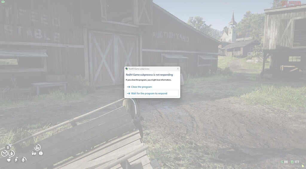 Game Keeps Freezing then Crashing - RedM Client Support - Cfx.re Community