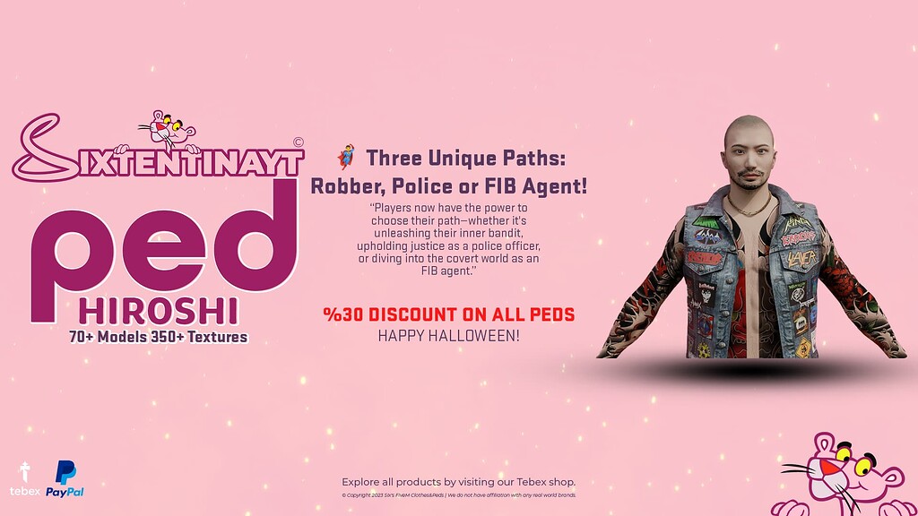 Hiroshi ROBBER, PD or FIB %30OFF [PEDS]%30OFF [PEDS] - FiveM Releases ...