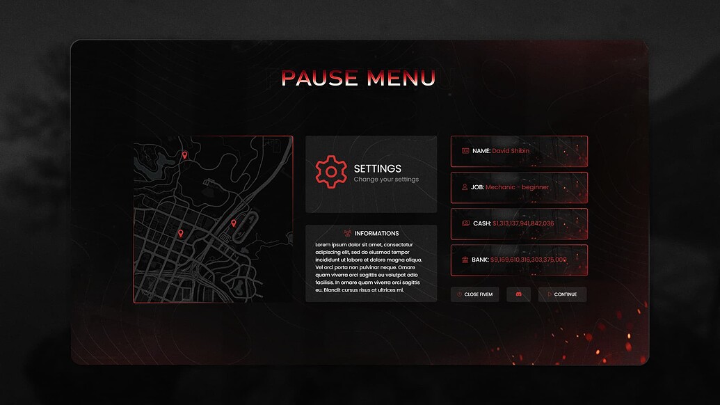 [ESX/QB] Pause Menu | FiveM Script [PAID-RELEASE] - FiveM Releases ...