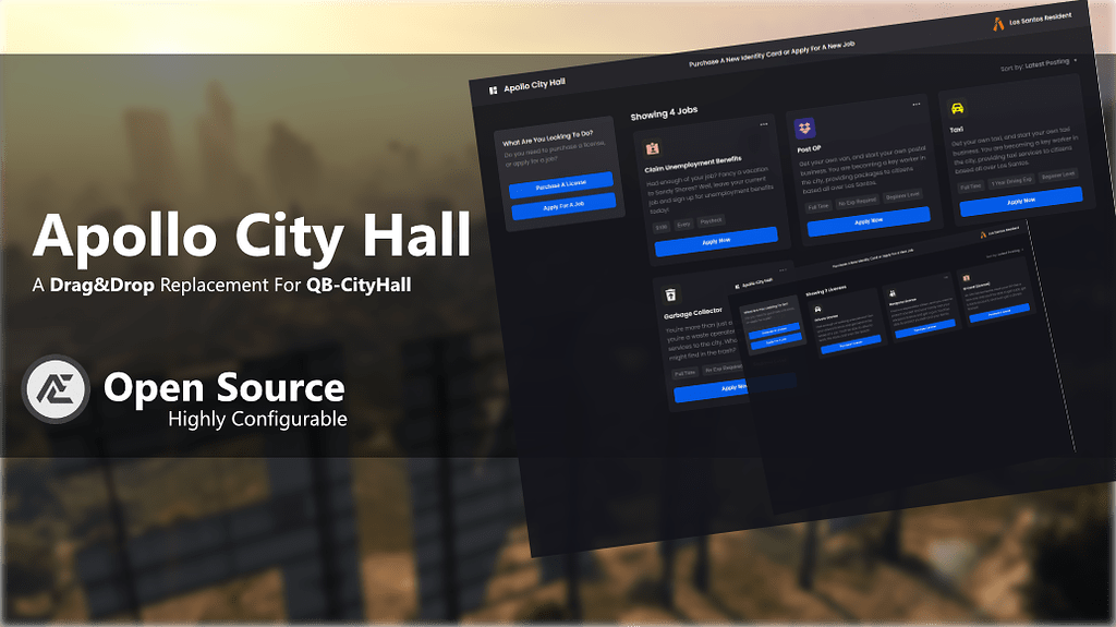 [Paid] [QB-Core] Apollo City Hall UI - FiveM Releases - Cfx.re Community
