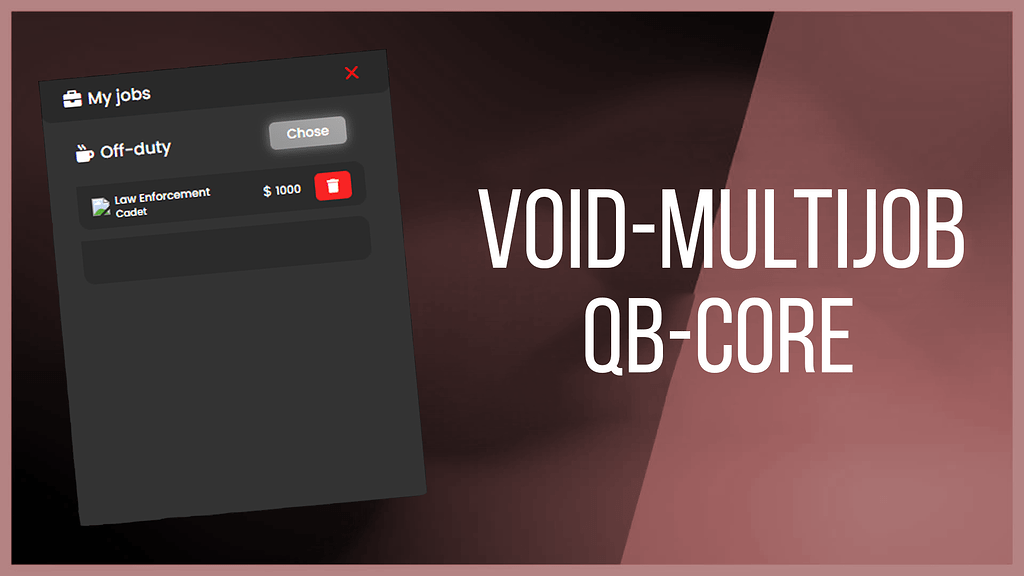[PAID] [QB] VOID-Multijob Script - FiveM Releases - Cfx.re Community