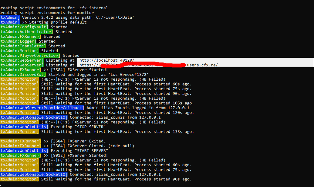 txAdmin errors - Server Discussion - Cfx.re Community