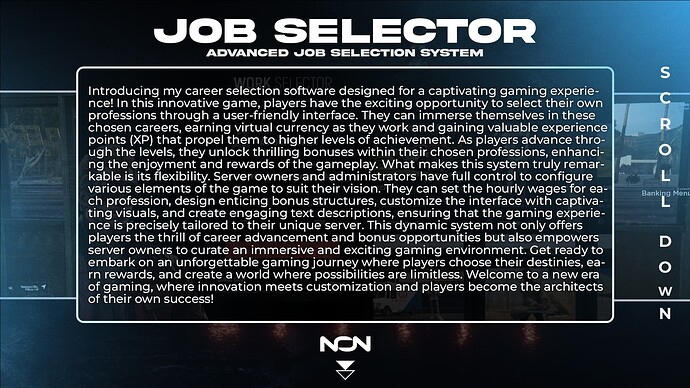 Job Selection | Level, Bonus System - FiveM Releases - Cfx.re Community