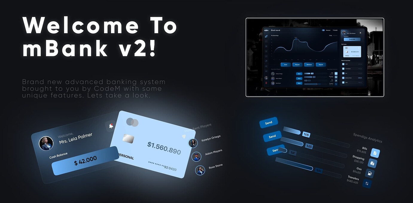 CodeM mBankV2 ( Advanced Banking System ) - FiveM Releases - Cfx.re ... CodeM mBankV2 ( Advanced Banking System ) - FiveM Releases - Cfx.re ...