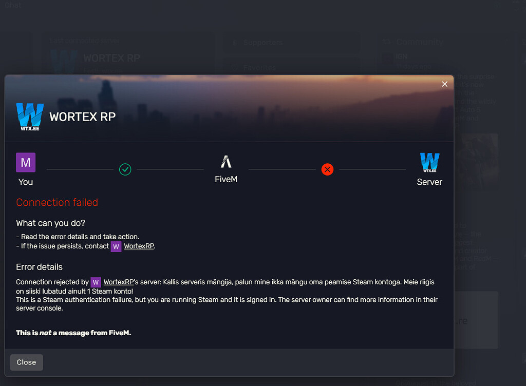 FiveM two linked steam accounts - FiveM Client Support - Cfx.re Community
