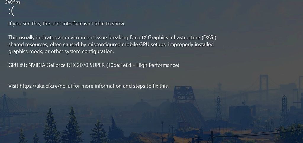 If you see this, the user interface isn’t able to show - FiveM Client Support - Cfx.re Community