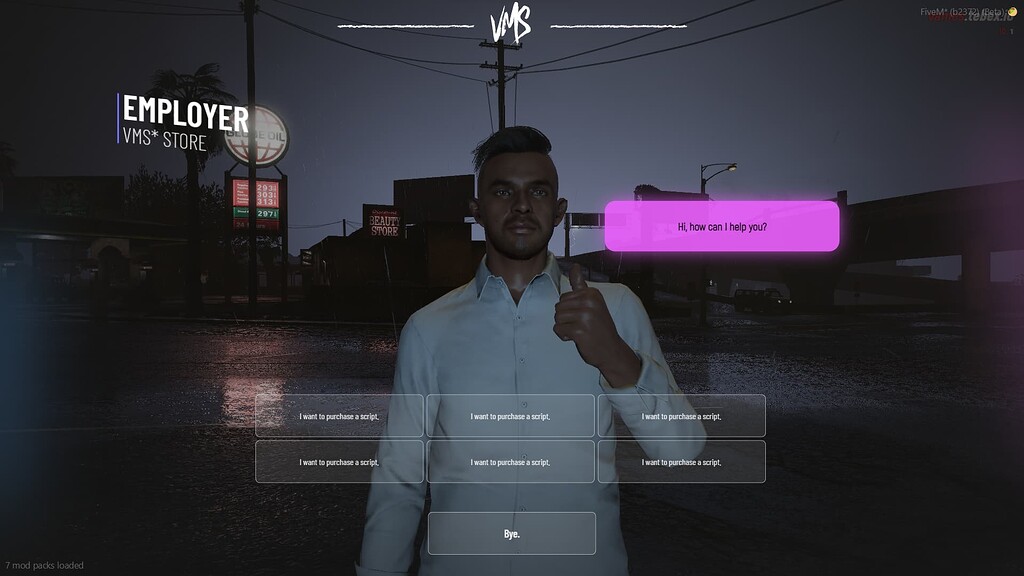 [PAID][ESX/QB] vms_npctalk - Dialogs with NPC - FiveM Releases - Cfx.re ...