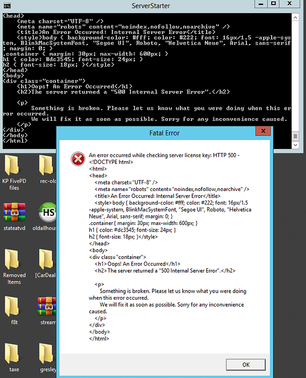 Startup Server Error - Server Owners - Cfx.re Community