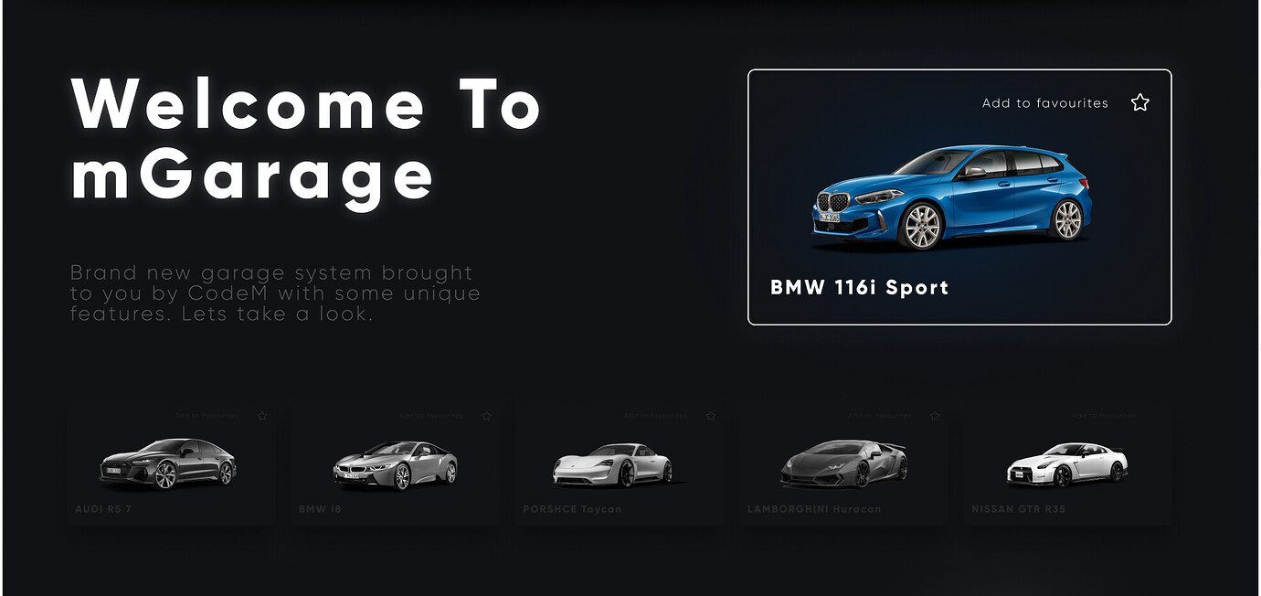CodeM - mGarage ( Advanced Garage System ) ESX - QB - FiveM Releases - Cfx.re Community