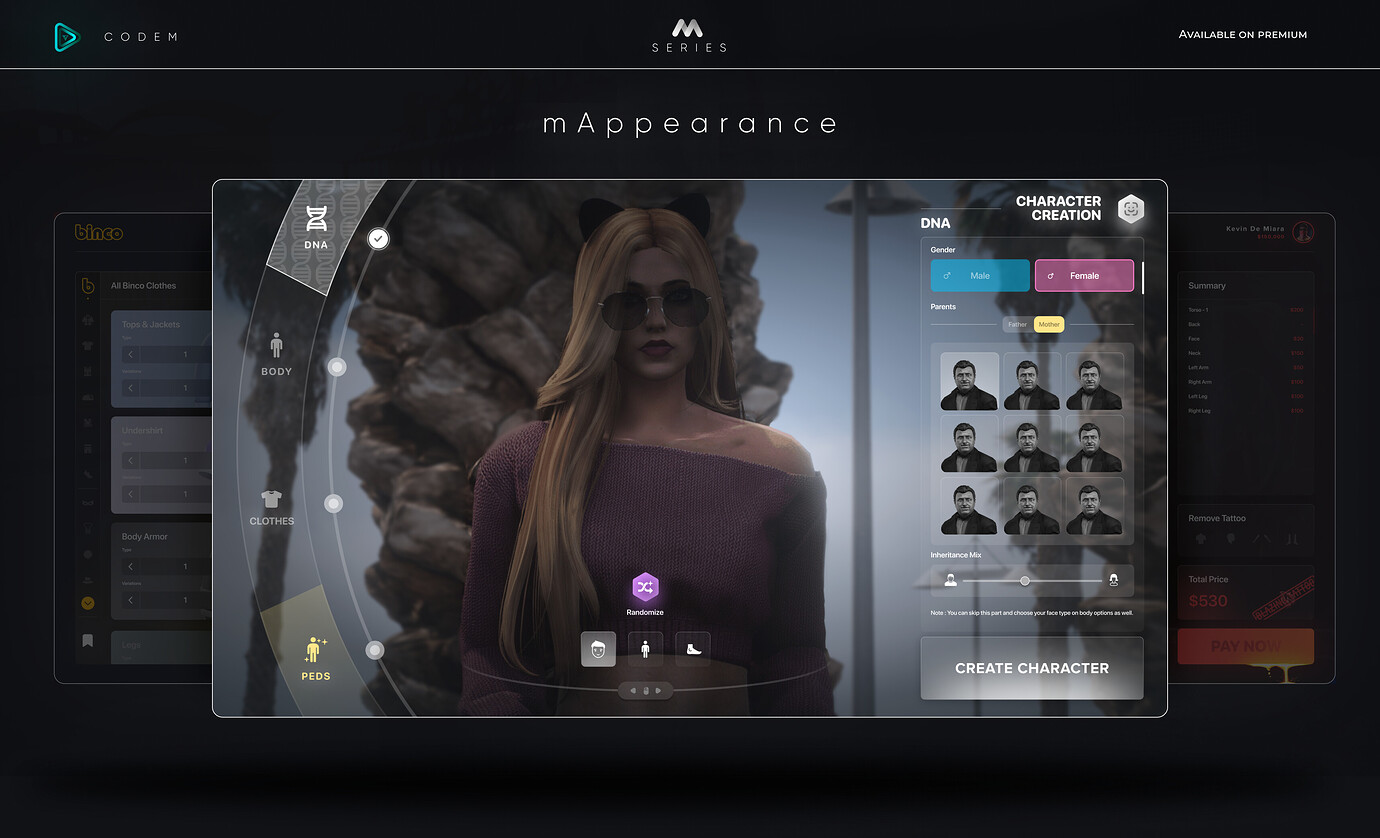 CodeM mAppearance ( Advanced Appearance and Clothing System ) ESX QB - FiveM Releases - Cfx.re ...