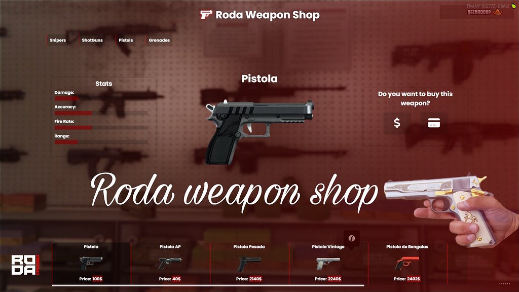 [FREE] | Roda WeaponShop | ESX - FiveM Releases - Cfx.re Community