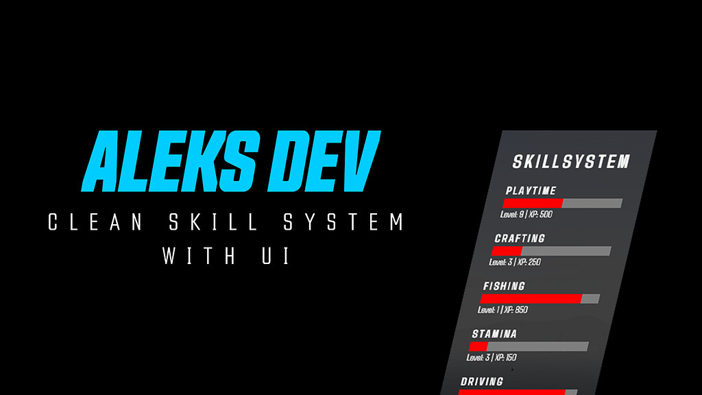 [STANDALONE] Clean Skill System Menu UI - FiveM Releases - Cfx.re Community