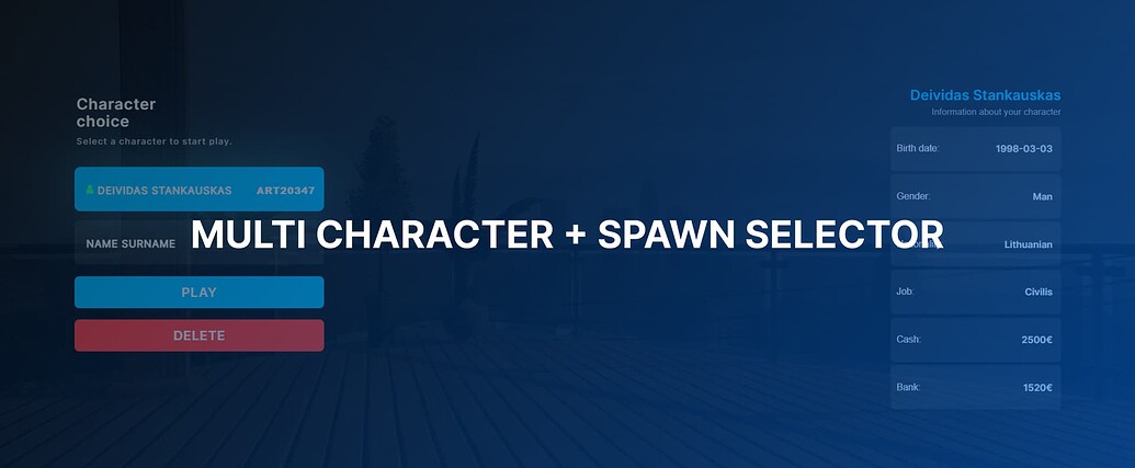 [QB] Multicharacter + Spawn Selector (Redesign) - FiveM Releases - Cfx ...