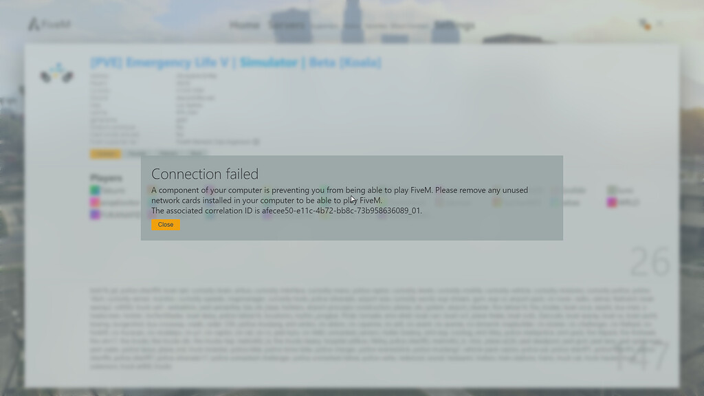 Component of my Computer dont let me Play FiveM - FiveM Client Support ...