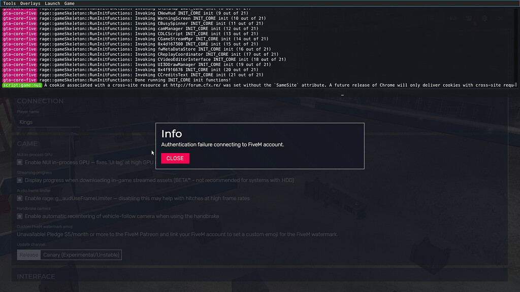 Linking fivem with forum account fails - FiveM Client Support - Cfx.re ...