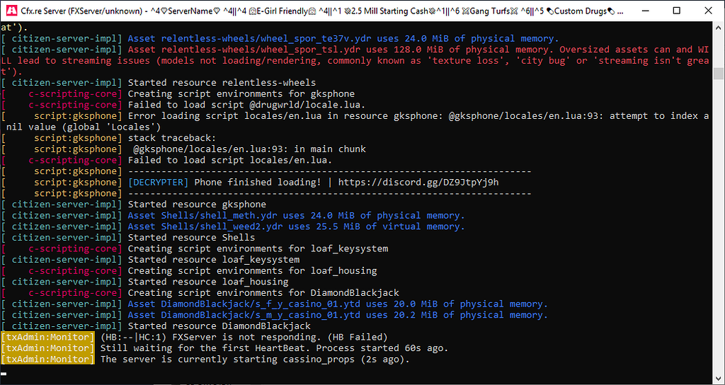 MySQL errors and server not starting - Discussion - Cfx.re Community MySQL errors and server not starting - Discussion - Cfx.re Community