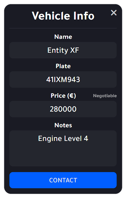 🆗 okokVehicleSales [QBCORE][ESX][PAID] - FiveM Releases - Cfx.re Community