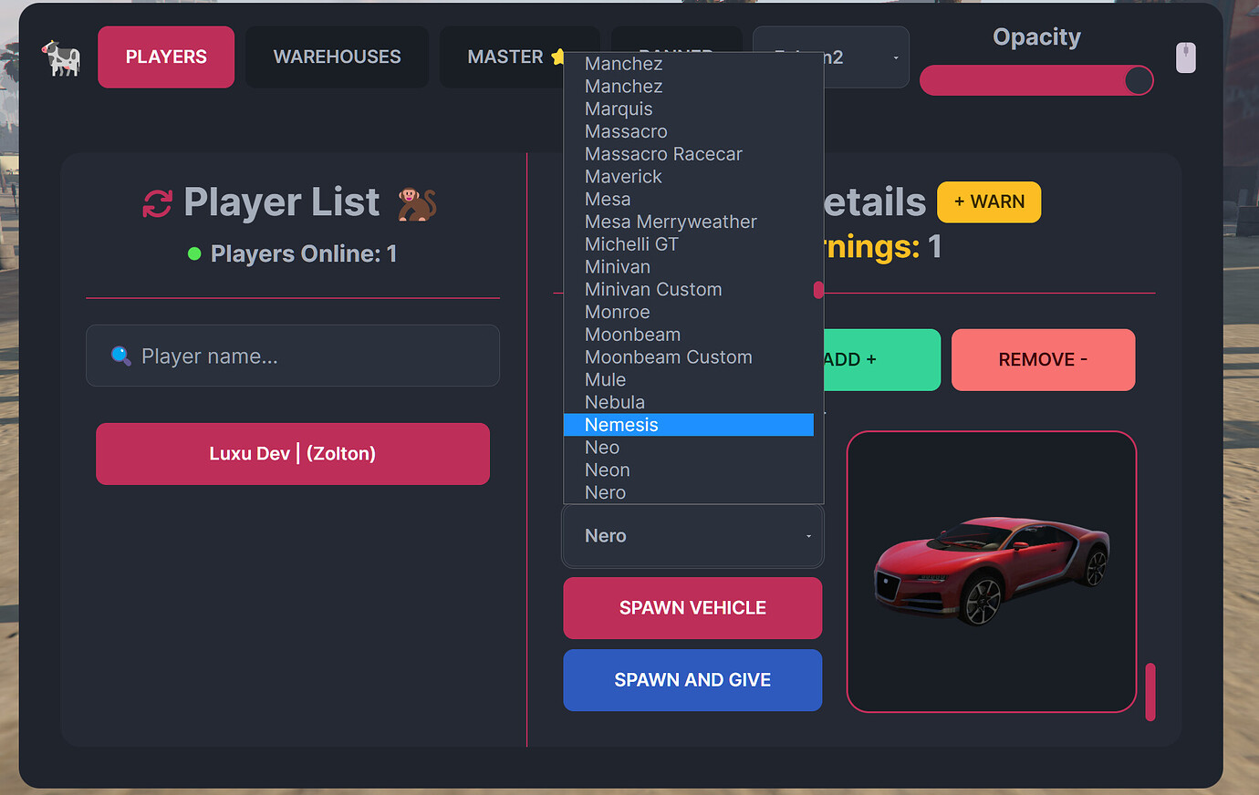 LuxuAdmin - Admin Menu - FiveM Search