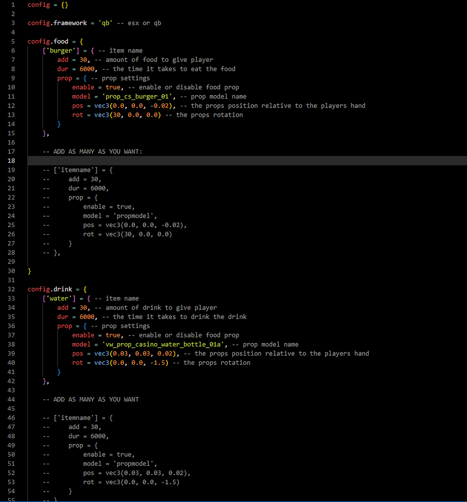 [QB/ESX] [FREE] Make Unlimited Custom Food Items with Props - FiveM Releases - Cfx.re Community