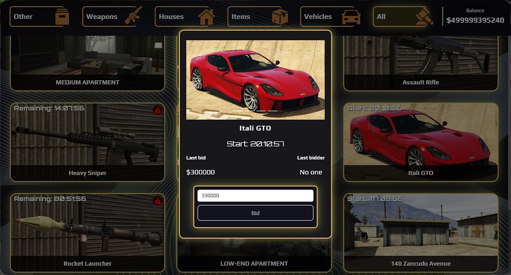 Advanced Auction System [ESX/QBCore] - FiveM Releases - Cfx.re Community