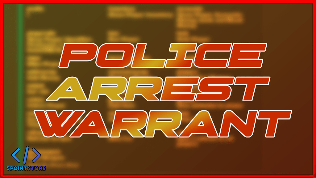 [PAID] Police Arrest Warrant System [ESX] - FiveM Releases - Cfx.re Community