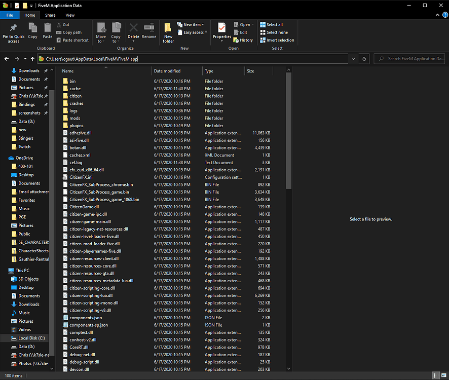 FiveM subprocess files not associated with an app after antivirus problem, uninstall, reinstall ...