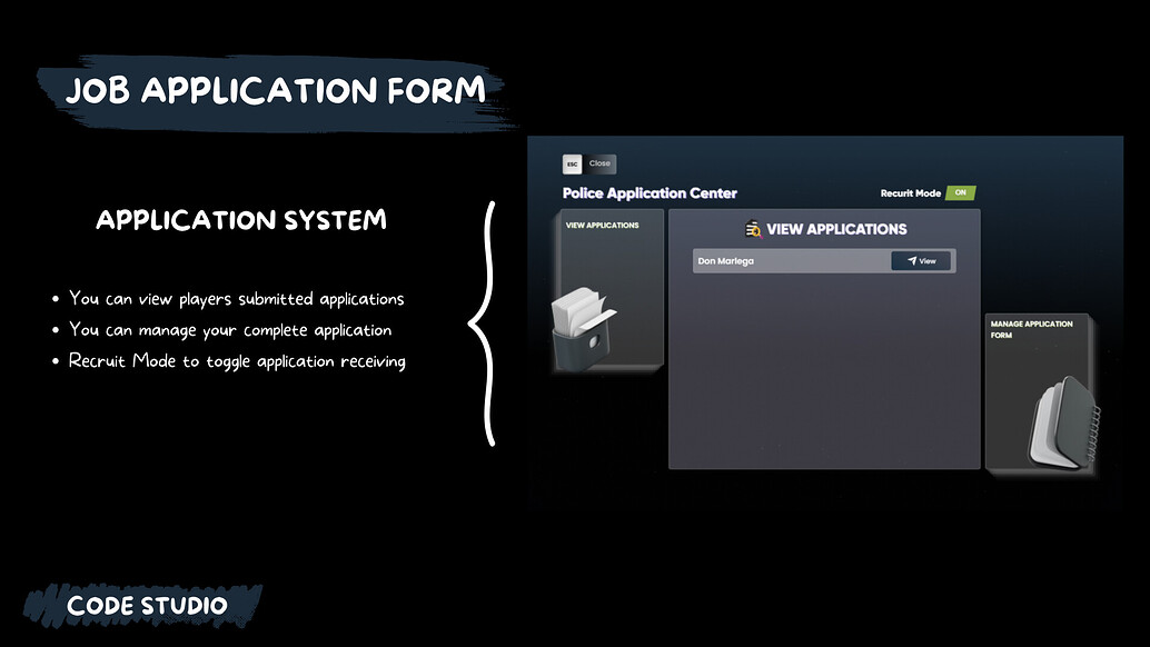 Job Application System | Ingame Forms Creator | [QB / ESX] - FiveM ...