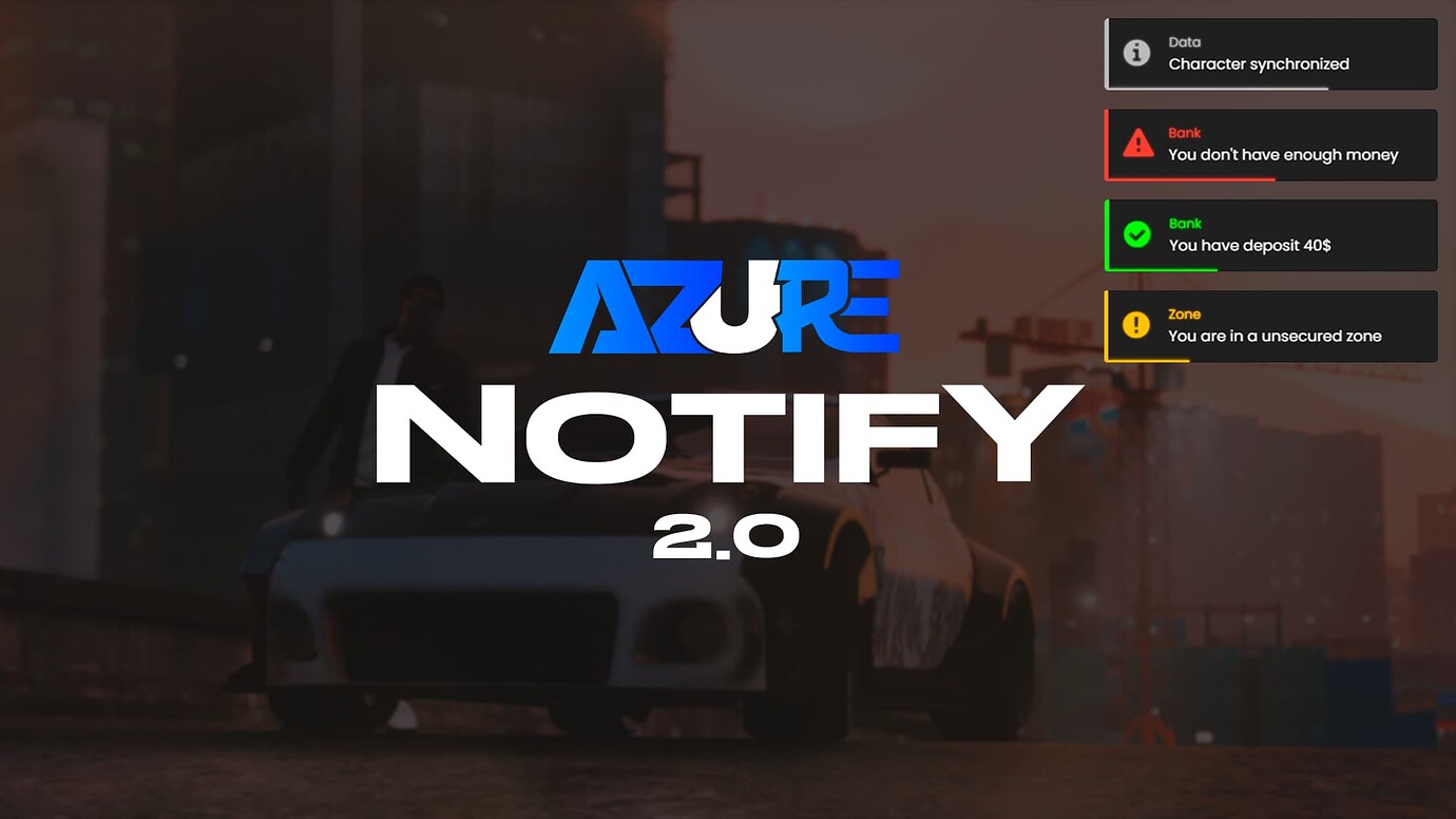 [PAID] [STANDALONE] Azure Notify 2.0 - FiveM Releases - Cfx.re Community