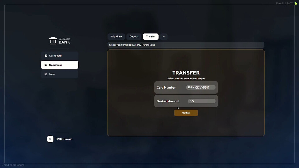 CODEV Banking [STANDALONE & QB & ESX] - Releases - Cfx.re Community