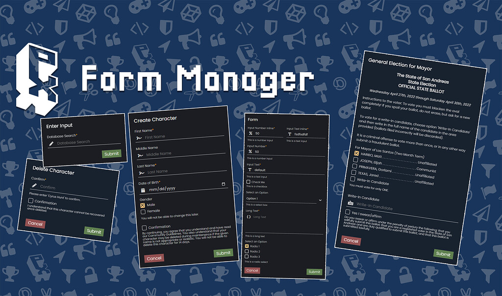 Form Manager (px_forms) | Standalone - FiveM Releases - Cfx.re Community