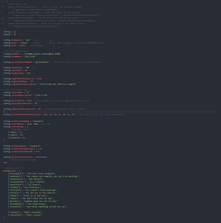 TGIANN Hotwire & Car lock (ESX-QB) - FiveM Releases - Cfx.re Community