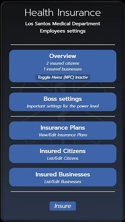 Insurance & Membershipsystem - ESX/QB - gpScripts - FiveM Releases ...
