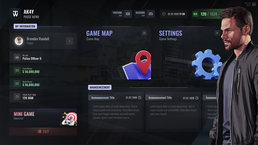 Advanced HUD | 10 Status & 9 Speedometer & 2 Watermark - FiveM Releases ...