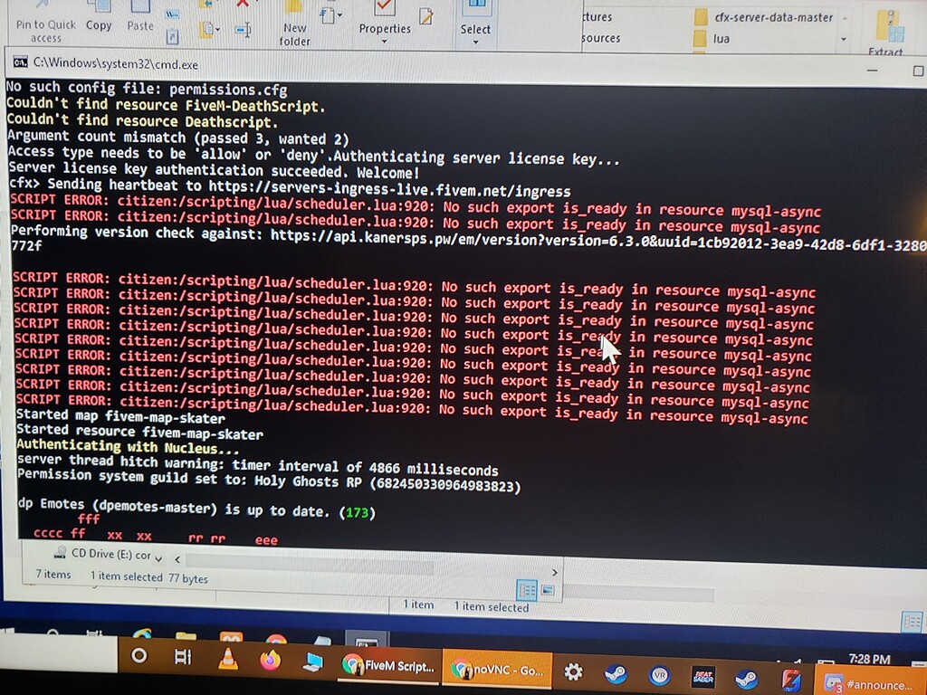 Error 920 - Server Discussion - Cfx.re Community