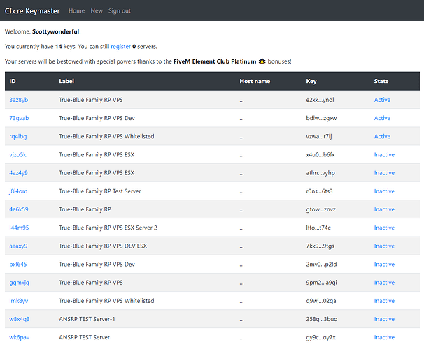 Delete Keymaster Keys - Element Club Subscribers - Cfx.re Community