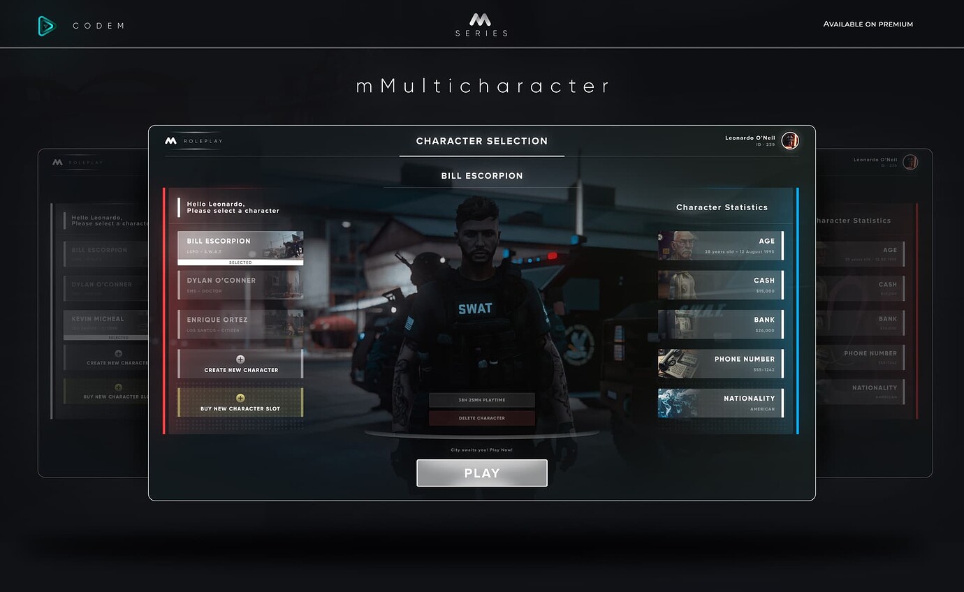 CodeM mMultichar ( Advanced Multicharacter ) QB - FiveM Releases - Cfx ...