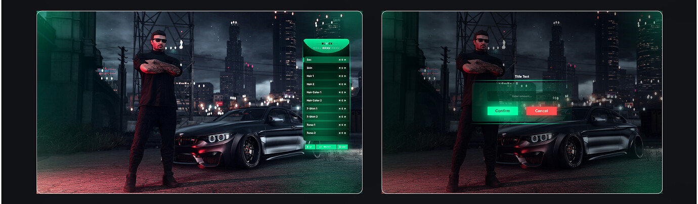 CodeM BLVCK Menu Default and Menu Dialog ESX - FiveM Releases - Cfx.re ...