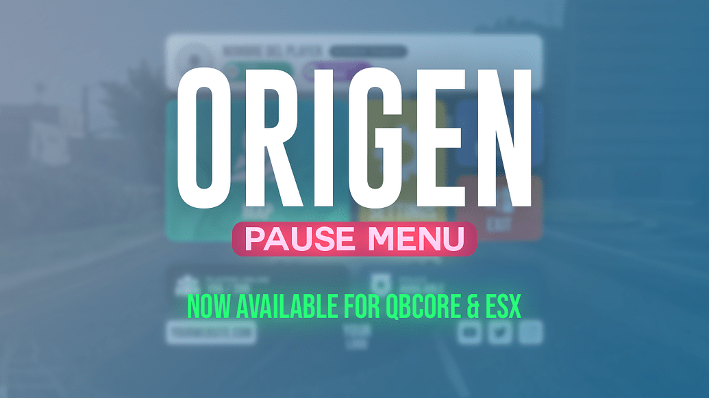 Origen PauseMenu - QBCore & ESX Versión! - FiveM Releases - Cfx.re ...