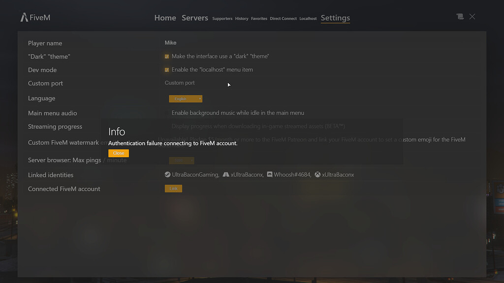 How do I connect my FiveM account? - FiveM Client Support - Cfx.re ...