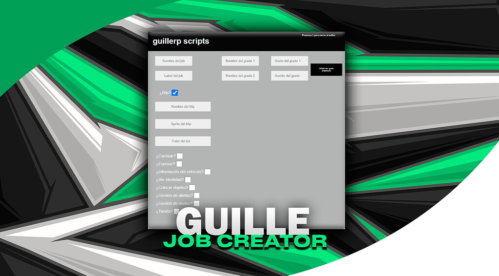 [RELEASE] [FREE] guille_jobcreator - FiveM Releases - Cfx.re Community