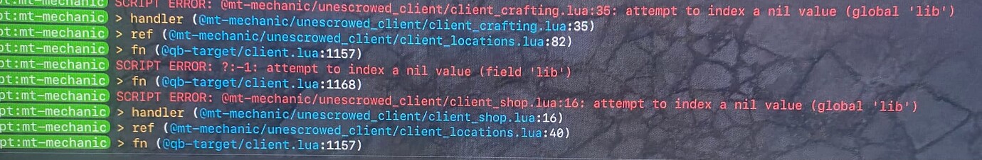 Script Error Help (Mechanic Script) - Discussion - Cfx.re Community