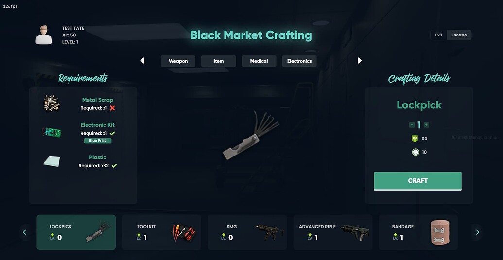 Modern Crafting | Portable Tables + Crafting Stations + Level/XP | QB ...