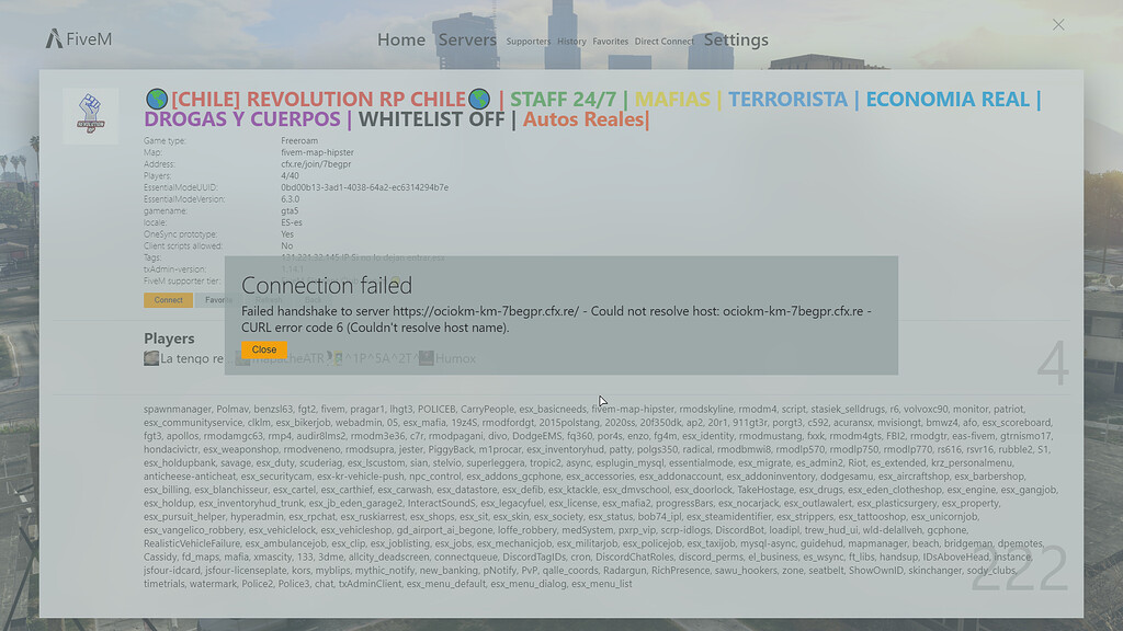 Need help connect server fivem - Server Owners - Cfx.re Community