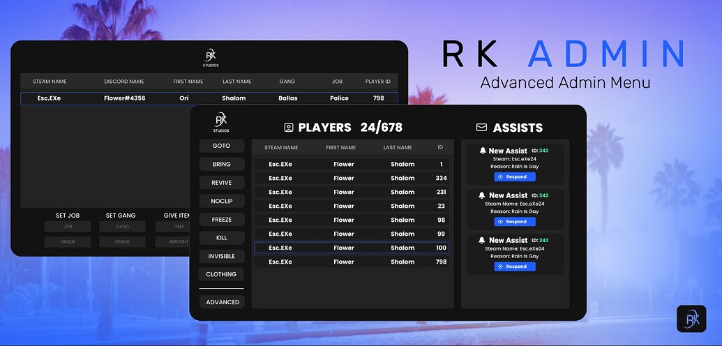 [QBCore] RK Admin | Advanced Admin Menu - FiveM Releases - Cfx.re Community