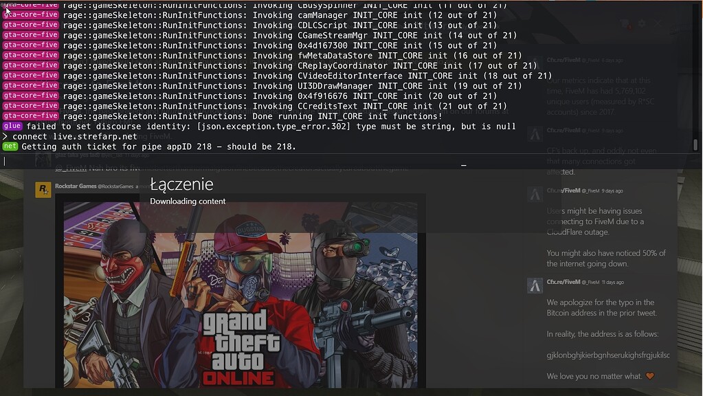 Stuck on downloading content with error in F8 - FiveM Client Support ...